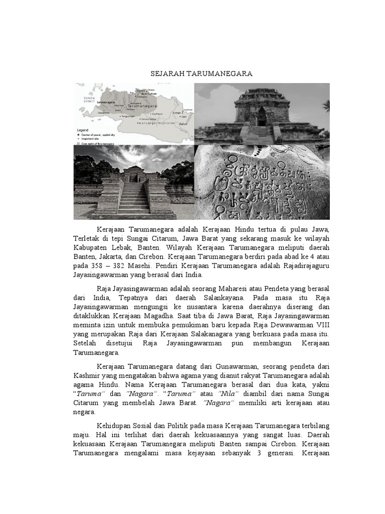 Sejarah Tarumanegara Dan Candi Tertua Di Karawang | PDF