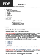 Specific Rotation Of Sugar Solution | PDF | Light | Applied And ...