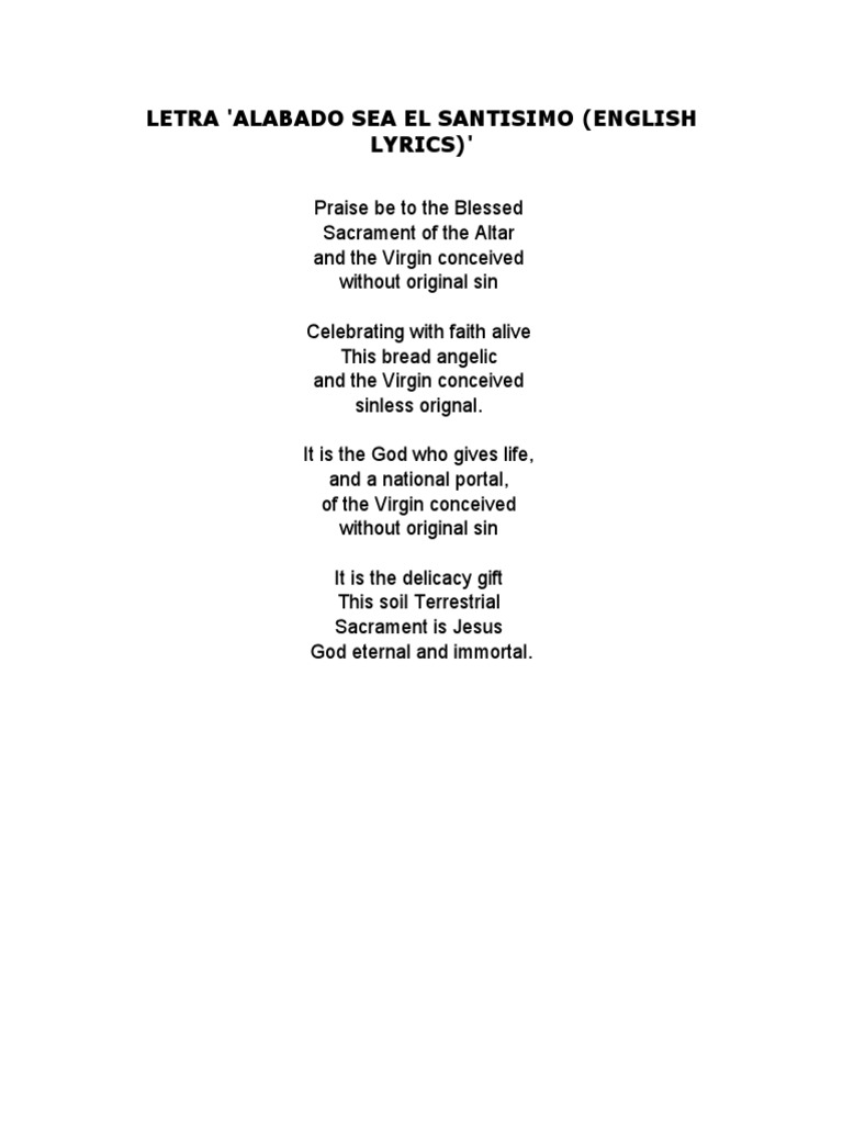 Letras de Canciones Cristianas en Ingles $2.80 | PDF | Mary, Mother Of Jesus | Eucharist