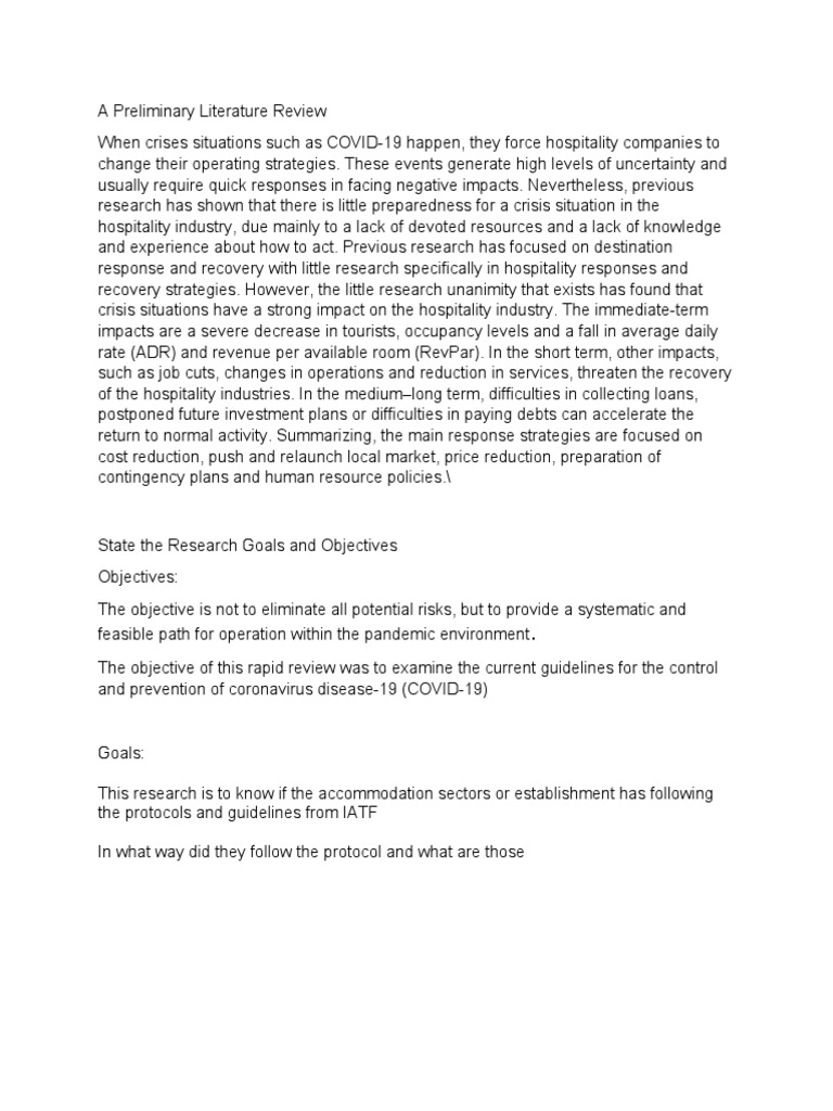 A Preliminary Literature Review | PDF | Risk | Economies