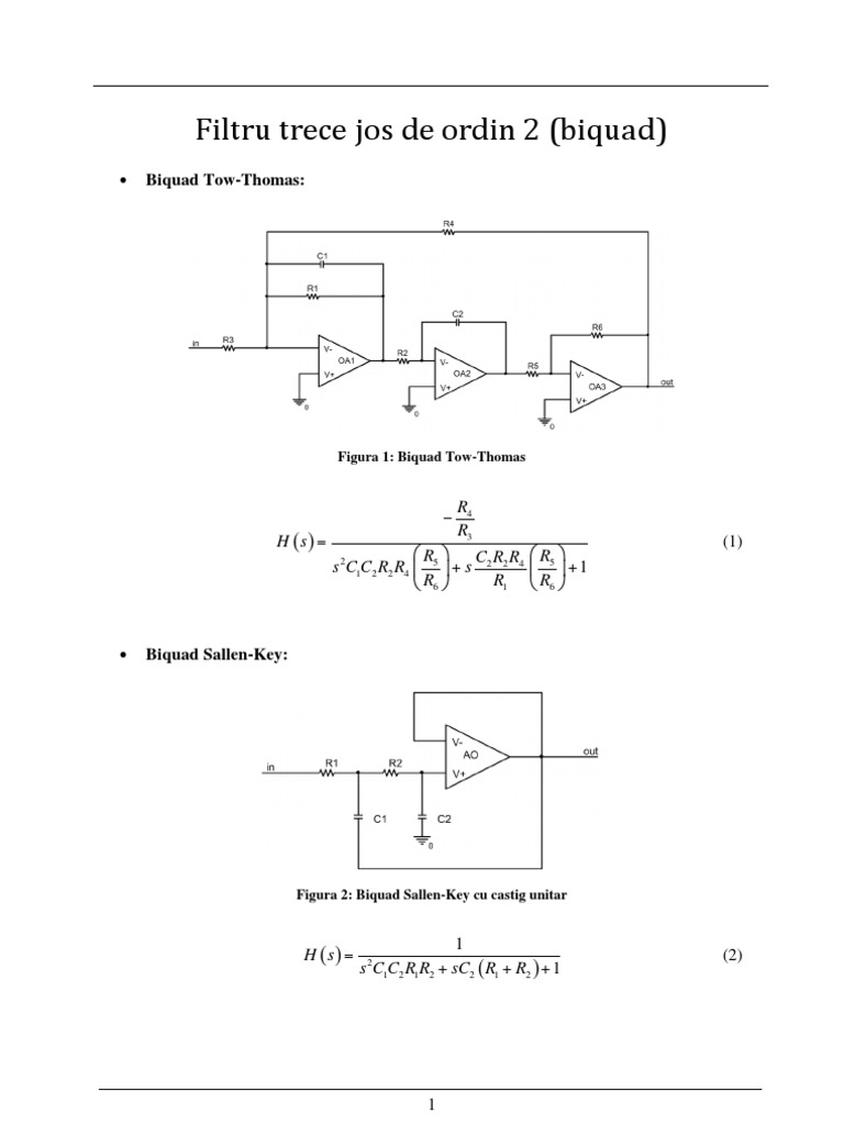 Biquad Filter Design Techniques | PDF