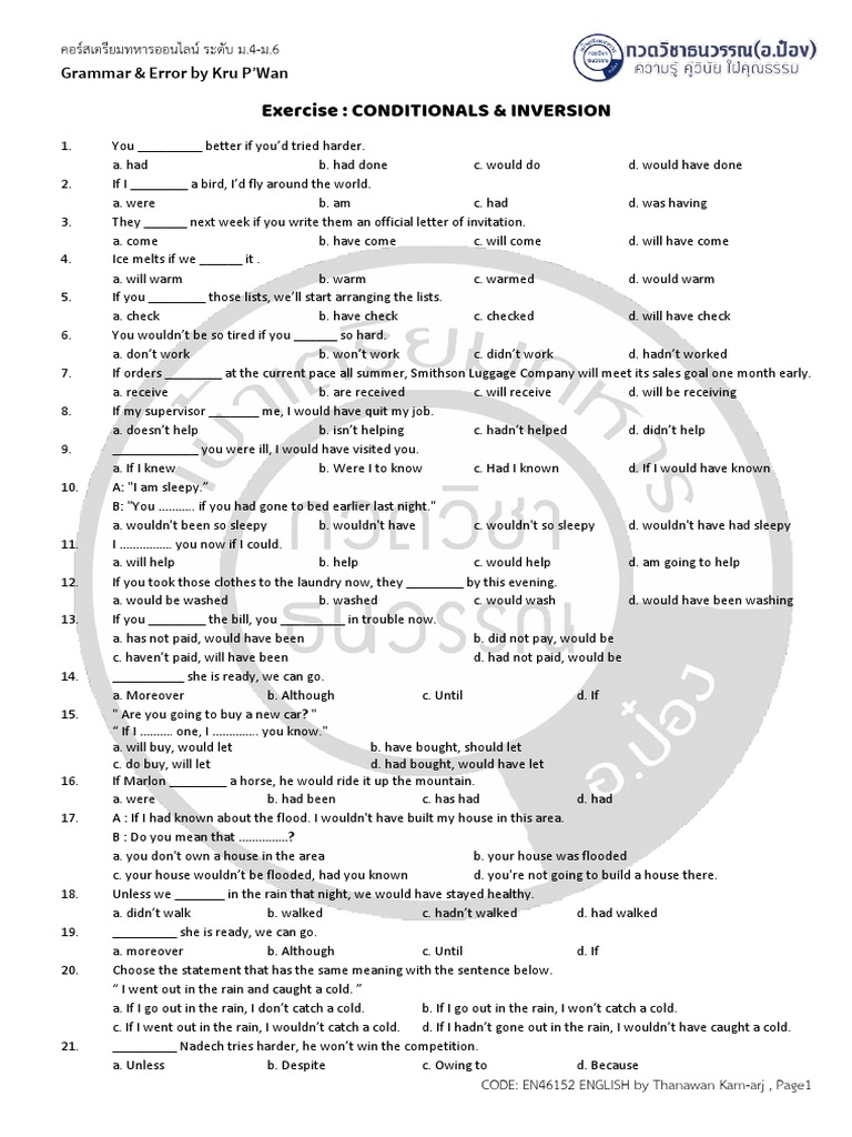 Week8 EN46152 Exercise Conditionals-31Jan2021 | PDF