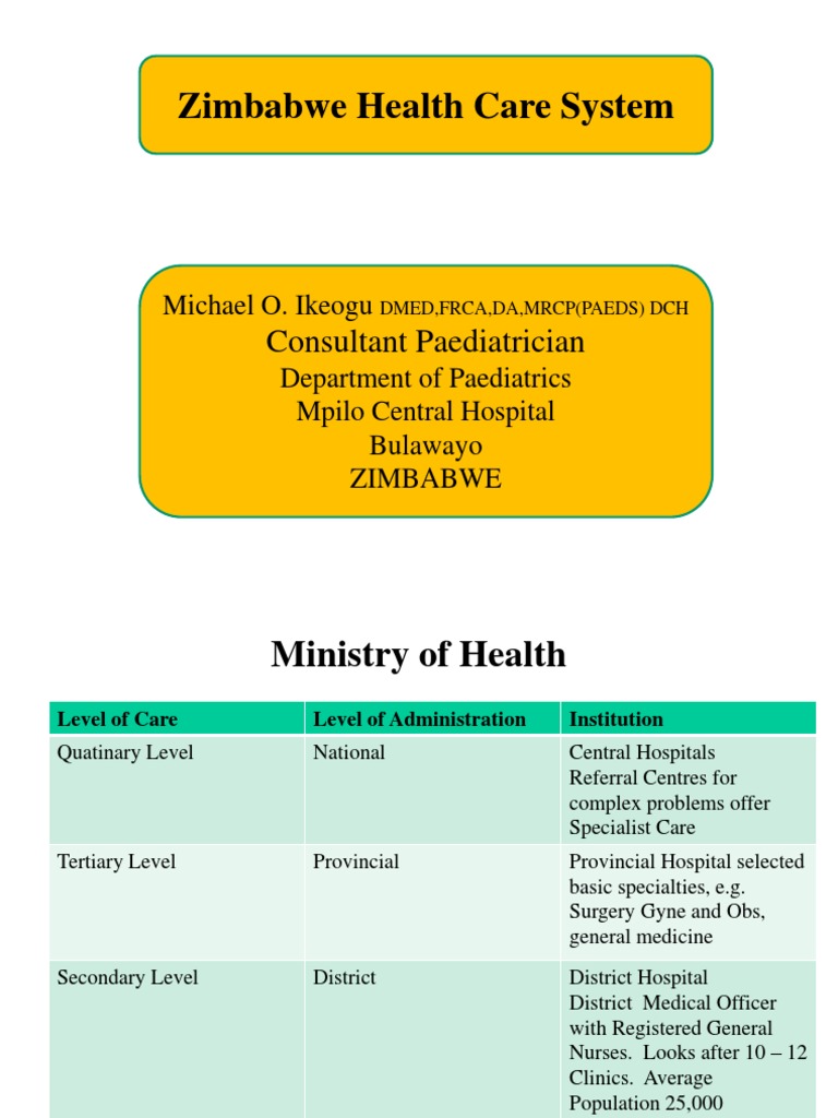 Pediatric Healthcare Structure in Zimbabwe | PDF | Pediatrics | Medicine