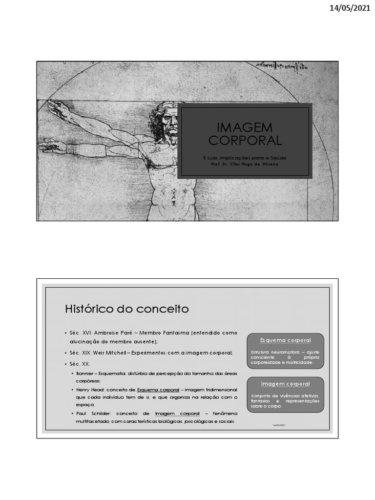 Slide - Imagem Corporal | PDF | Percepção | Corpo humano
