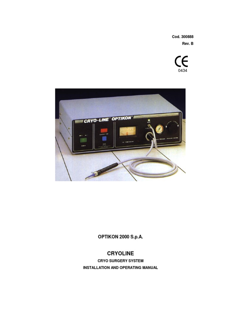 Cryoline User Manual Eng | PDF | Electrical Connector | Sterilization ...