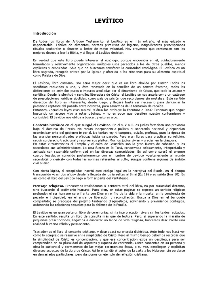 Levítico Autor Moisés | PDF