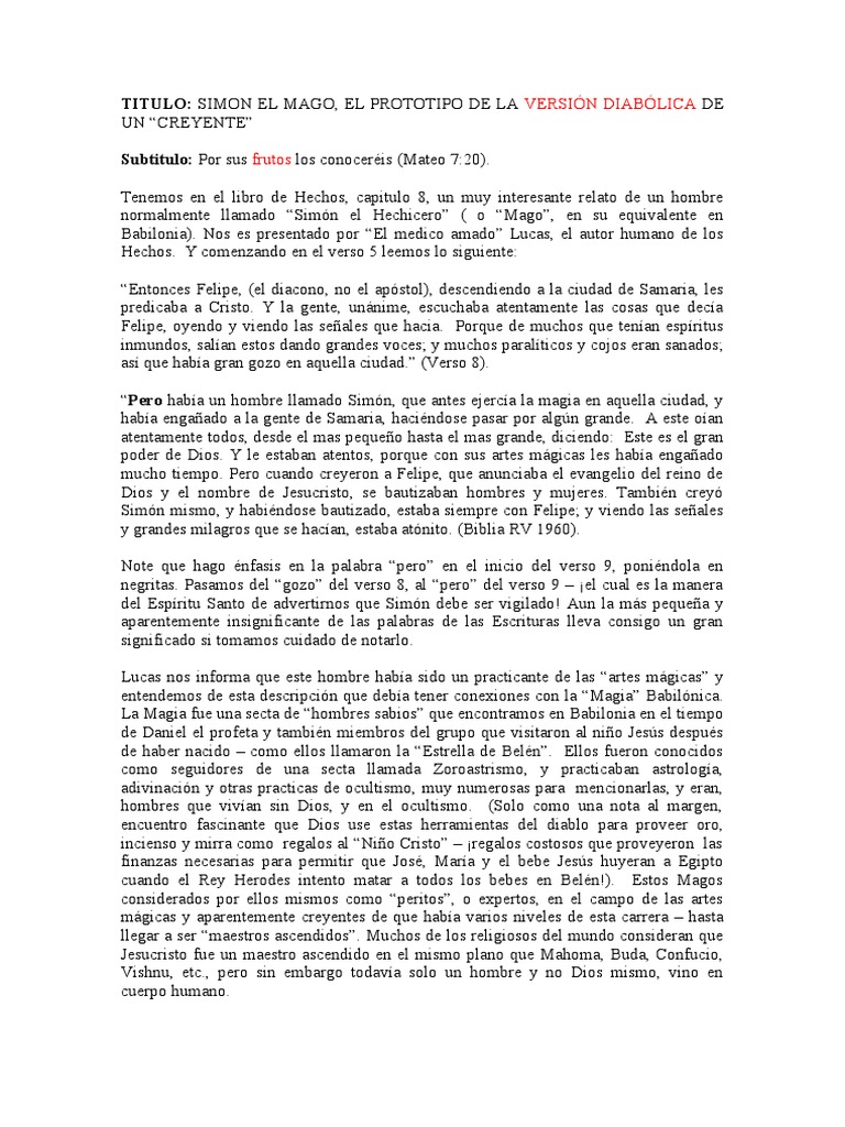 Simon El Mago | PDF | Jesús | espíritu Santo