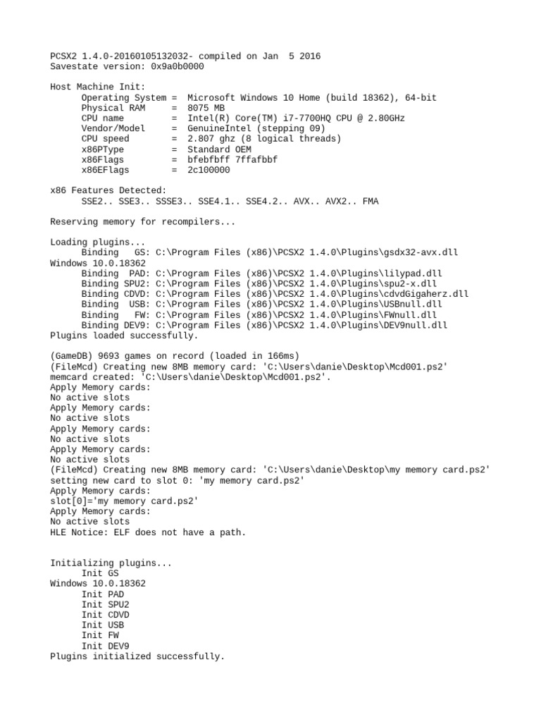Emu Log | PDF | Booting | Thread (Computing)