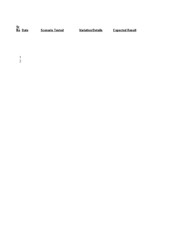 Testing Log Template | PDF