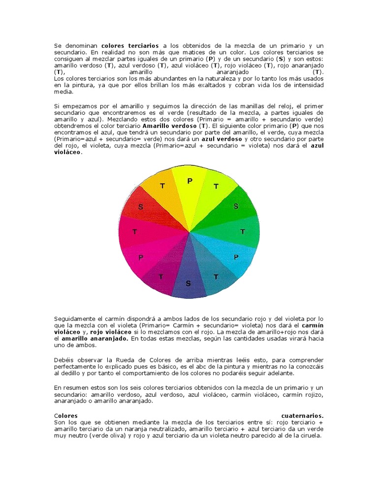 Colores Terciarios y Cuaternarios | PDF | Color | Rojo
