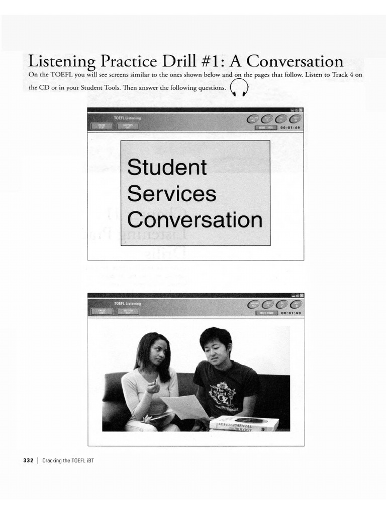 Student Services Conversation: Listening Practice Drill #1: A ...