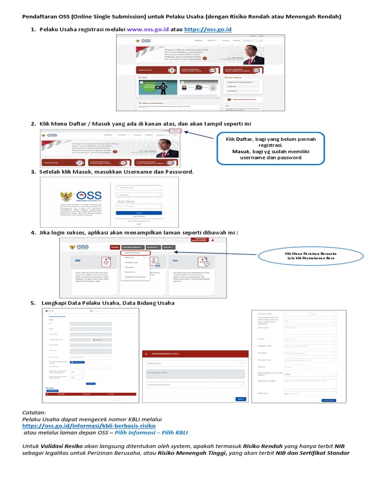Panduan Pendaftaran OSS RBA (IUMK) | PDF | Bisnis