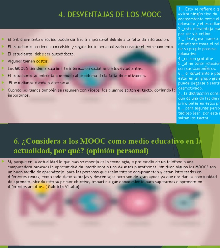 Desventajas de Los Moocs | PDF | Curso abierto masivo en linea | Cognición