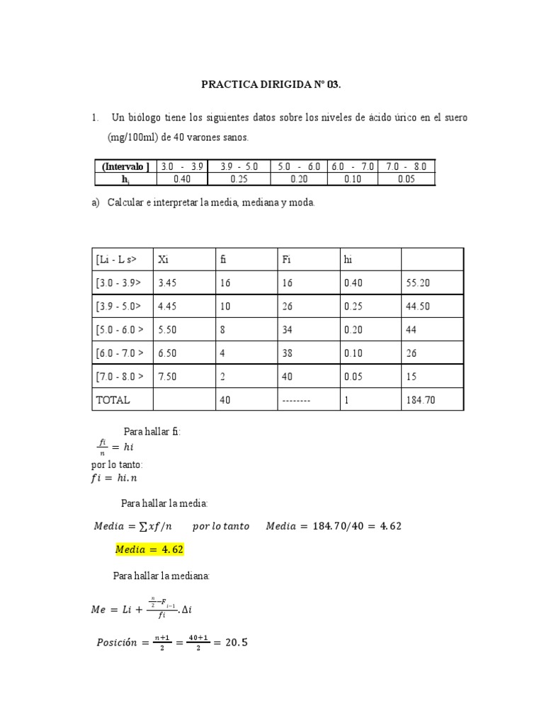 Practica Dirigida N°03 | PDF