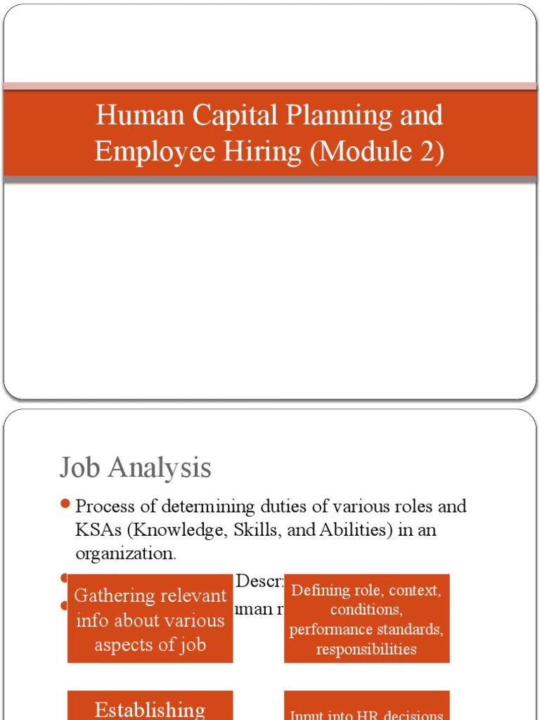 Human Capital Planning and Employee Hiring (Module2) | PDF | Employment ...