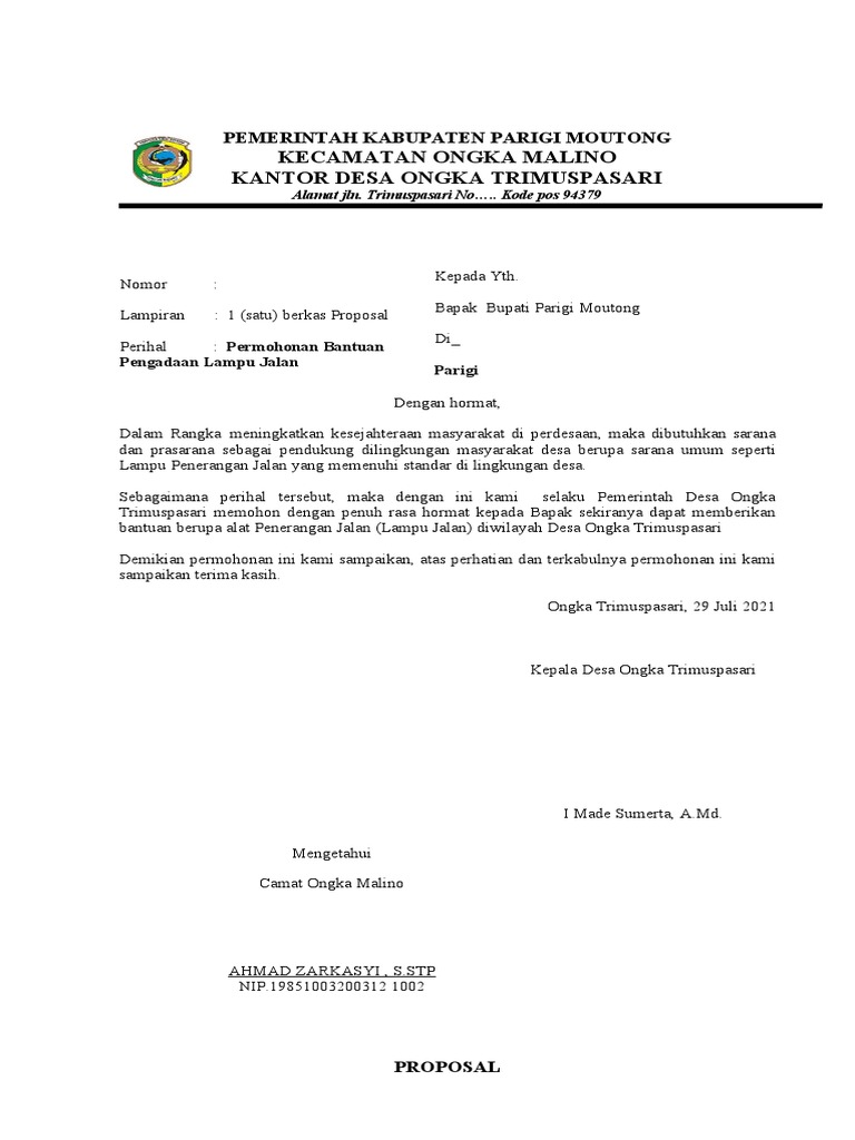 Contoh Proposal PJU | PDF