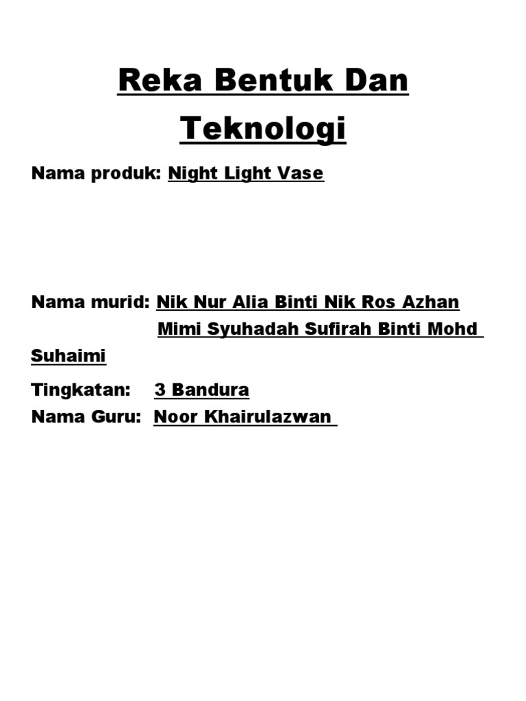 Pembetulan Dokumentasi Projek RBT 2021 | PDF