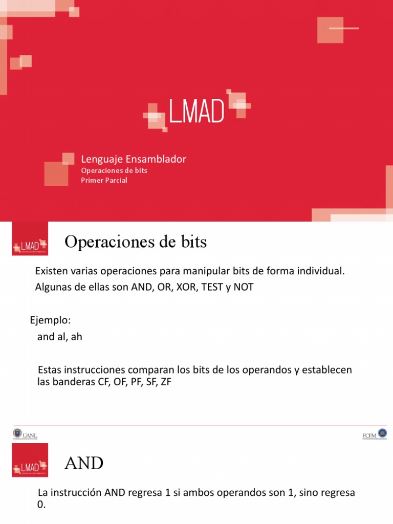 LE 06 - Operaciones de Bits | PDF | Poco | Lexicología