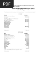 Sample Budget Ngo | PDF | Expense | Budget