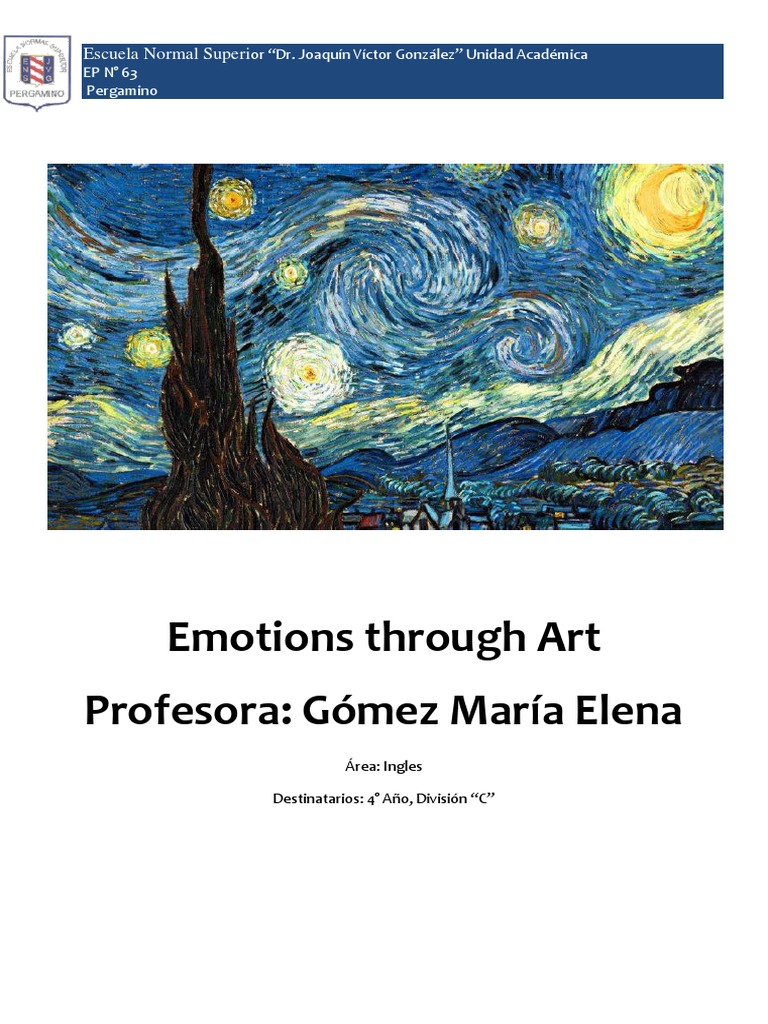 Proyecto Emociones y Arte | PDF | Evaluación | Las emociones
