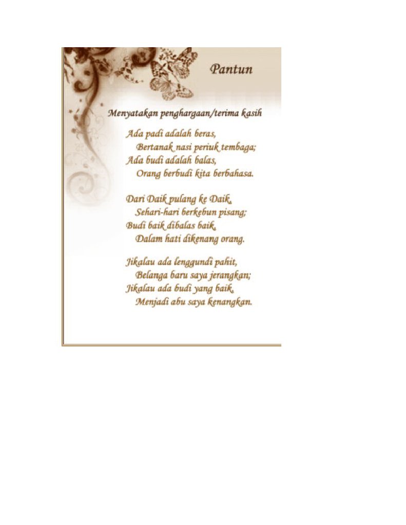 Pantun Pengacara Majlis | PDF