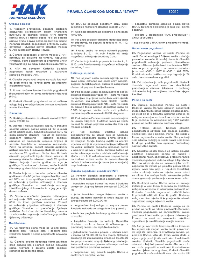 Hak 03 Pravila Start | PDF