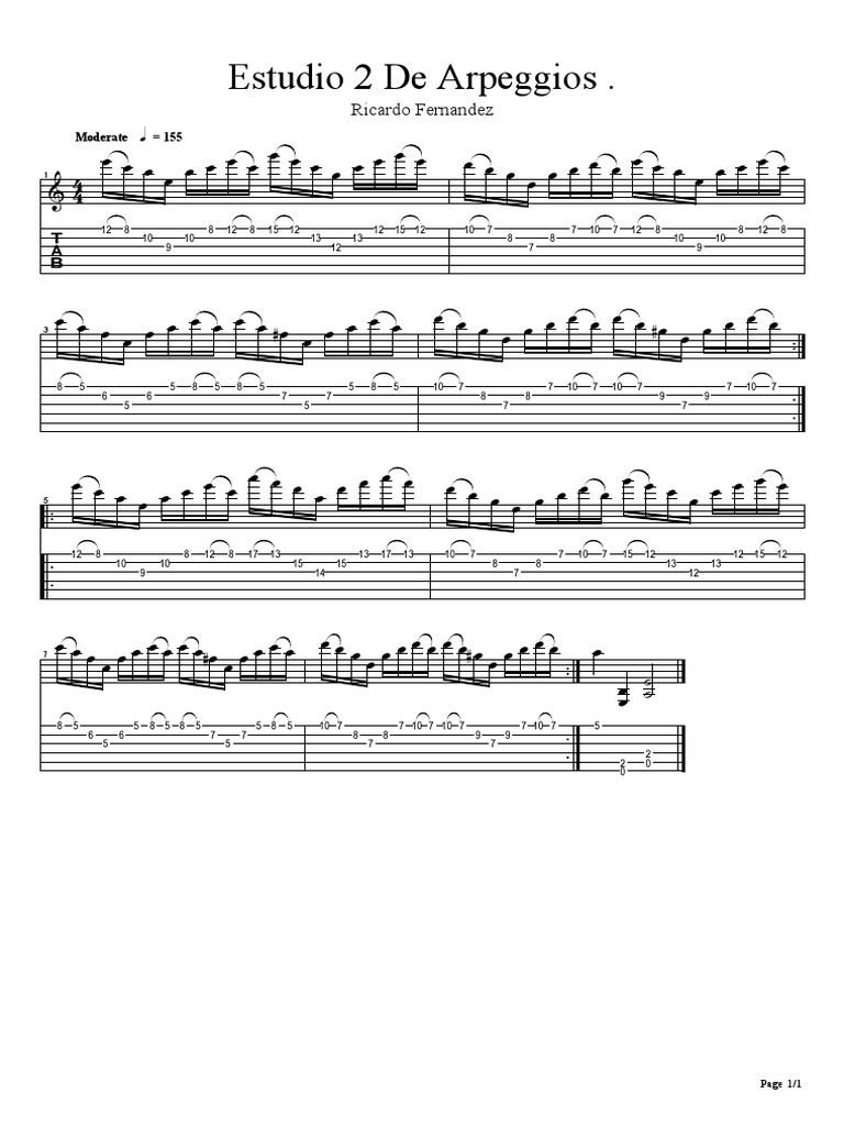 Estudio 2 de Arpeggios . | PDF | Instrumentos musicales celtas ...