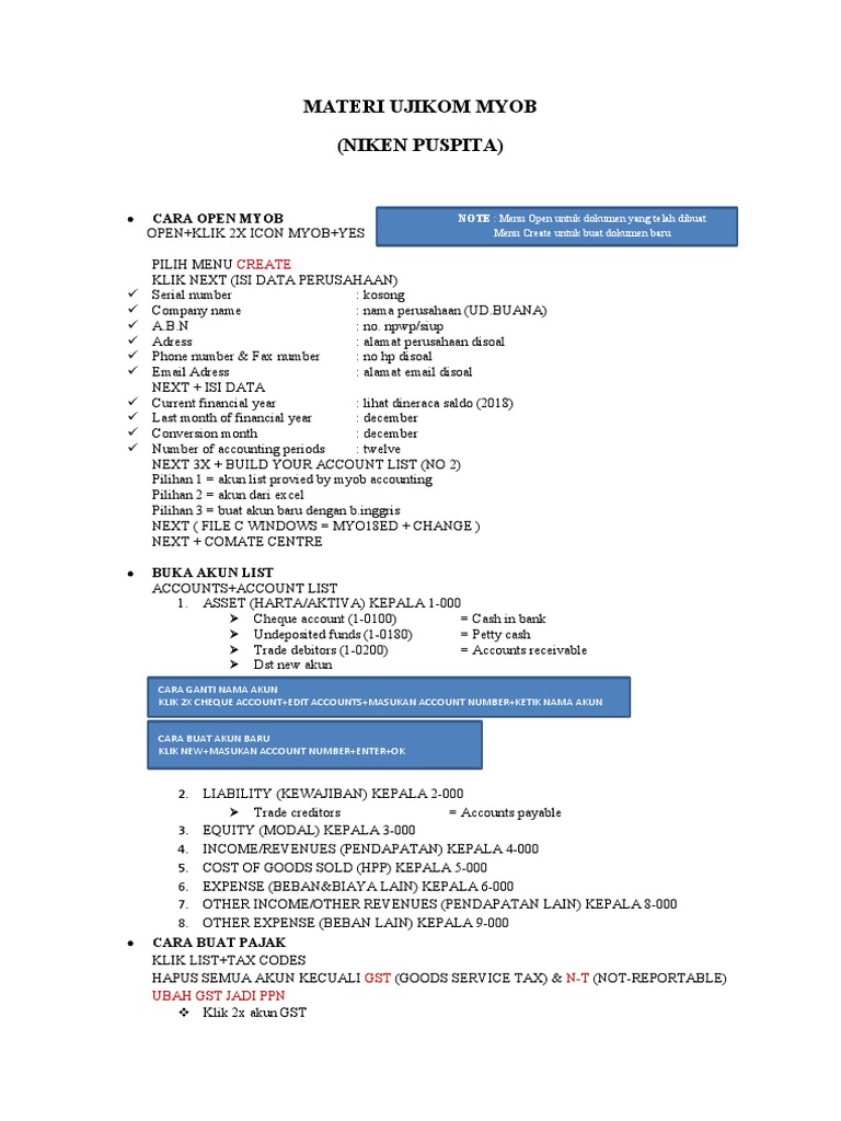 Materi Ujikom Myob | PDF