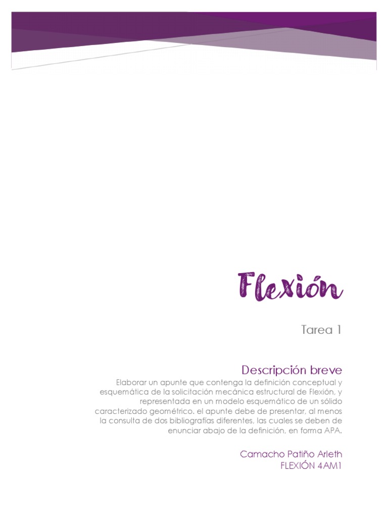 FLEXIÓN 4AM1: Definición, esquema y bibliografía APA | PDF | Doblar ...