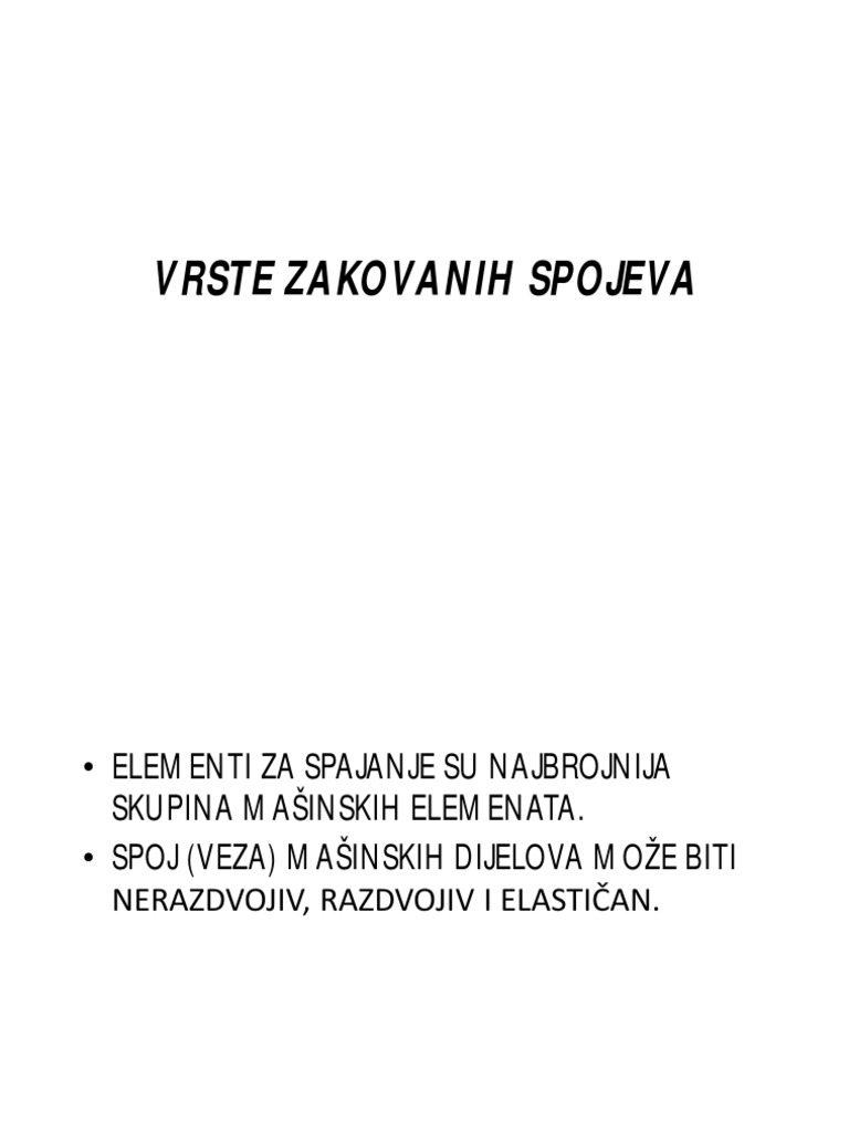 Vrste Zakovanih Spojeva | PDF