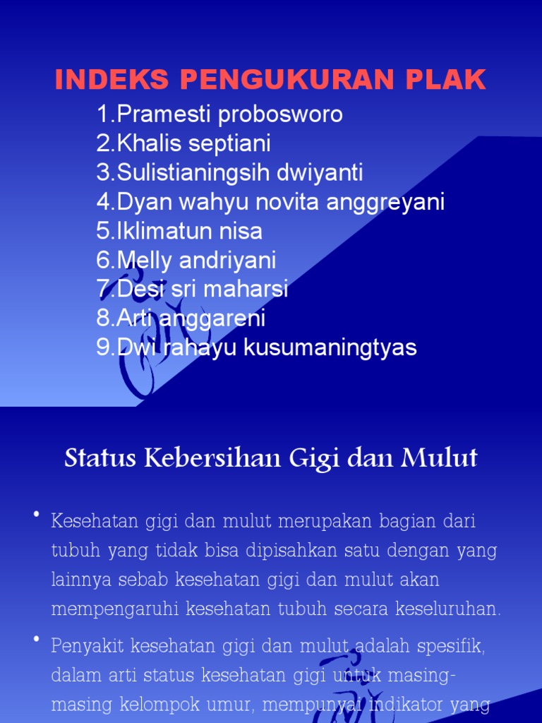 Indeks Pengukuran Plak | PDF