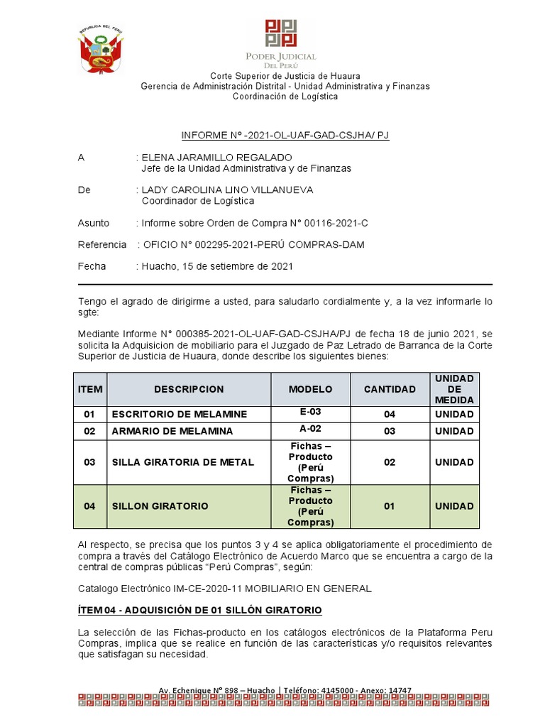 Informe de Peru Compras | PDF | Business | Economias