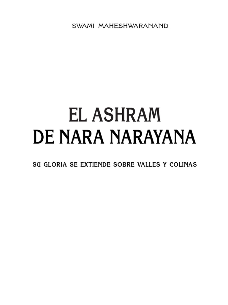 Sai Baba Y El Ashram de Nara Narayana Parte I | PDF | Sathya Sai Baba ...