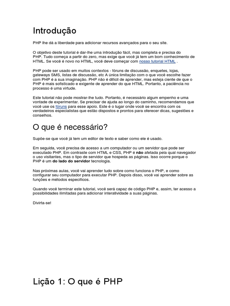 Livro de PHP | PDF | Php | Linguagem de script