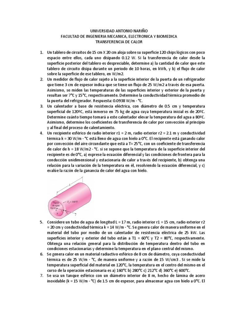 Trabajo Transferencia | PDF | Calor | Transferencia de calor