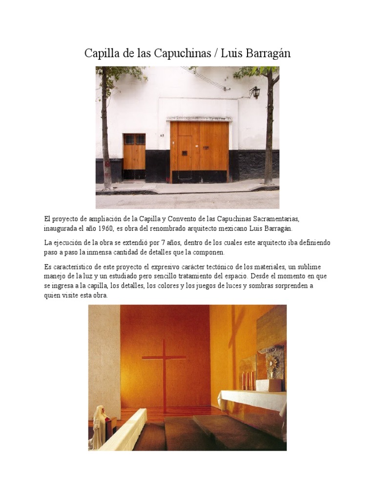 Capilla de Las Capuchinas | PDF