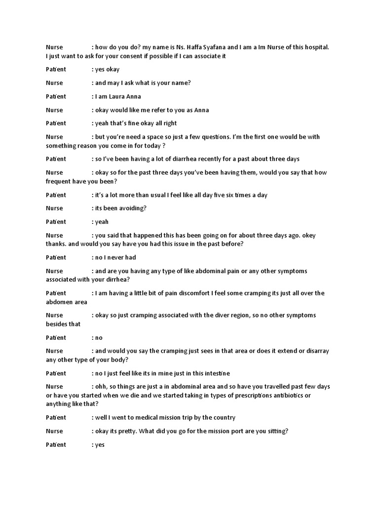 Dialog | PDF | Nursing | Health Care