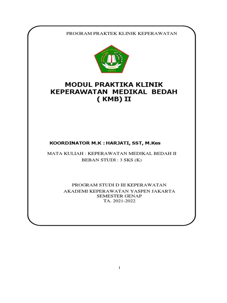 Modul Klinik Keperawatan KMB II | PDF | Kesehatan Holistik