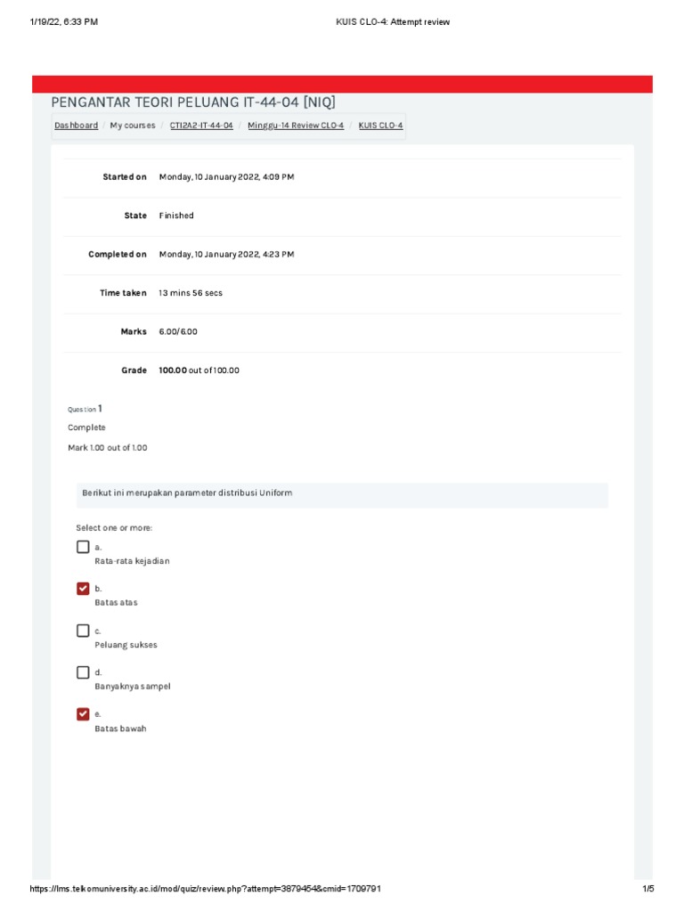 KUIS CLO-4 - Attempt Review | PDF