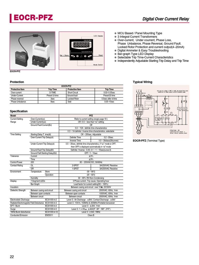 Eocr PFZ 2 | PDF | Electrical Components | Electrical Engineering
