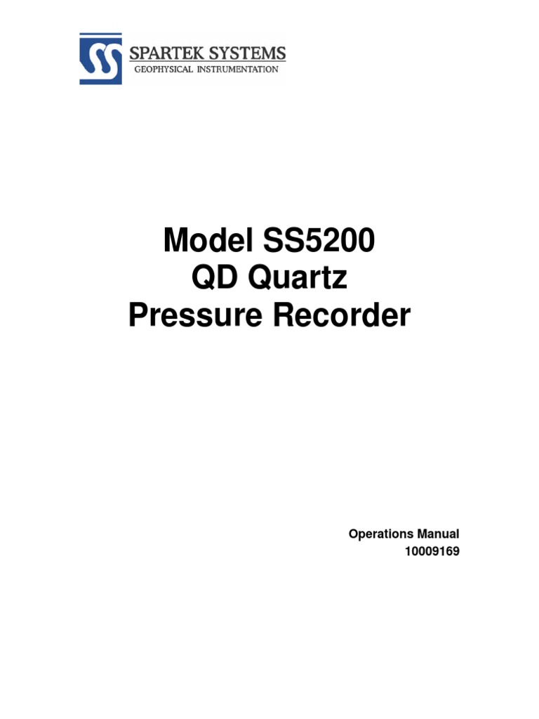 SS5200 - 1 27 QD Quartz - Operations Manual - Rev 9 - 10009169 | PDF ...