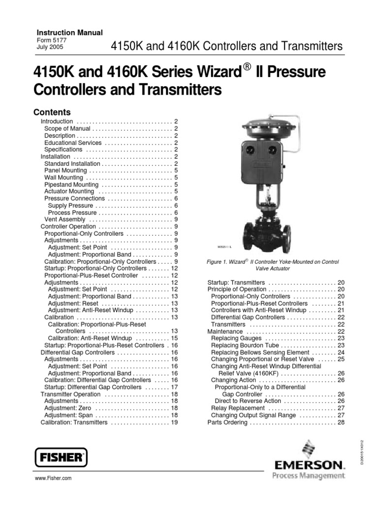 Fisher 4150K & 4160K Manual | PDF | Pressure Measurement | Pipe (Fluid ...
