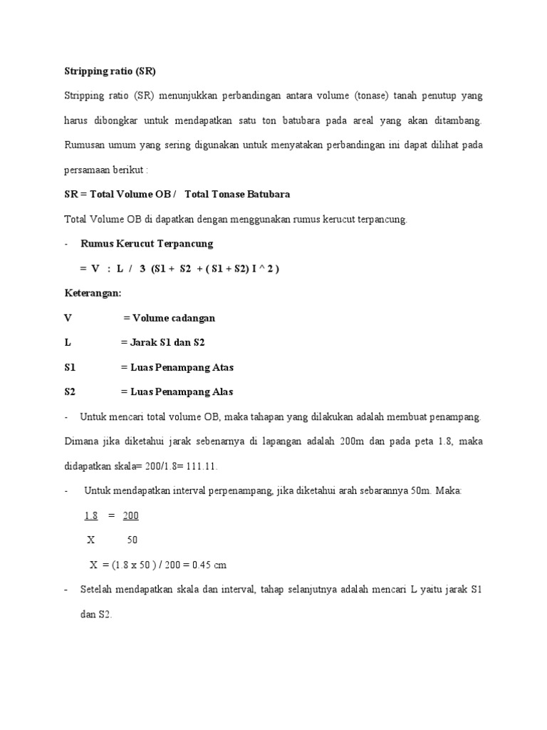 Stripping Ratio | PDF