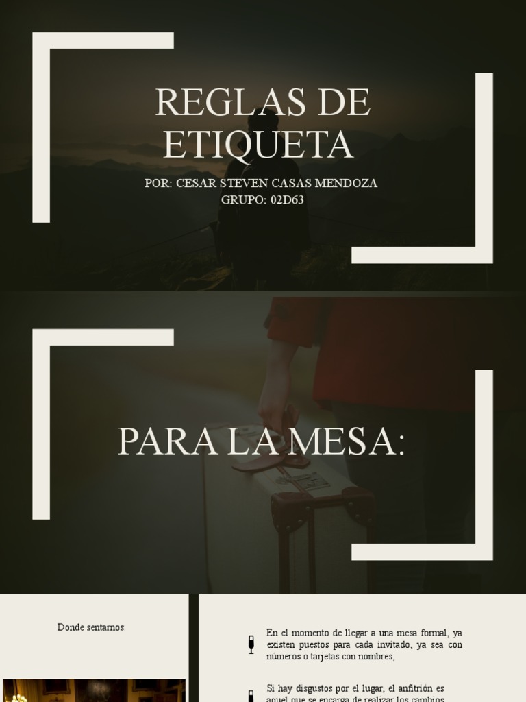 Reglas de Etiqueta | PDF | Cuchillería | Alimentos