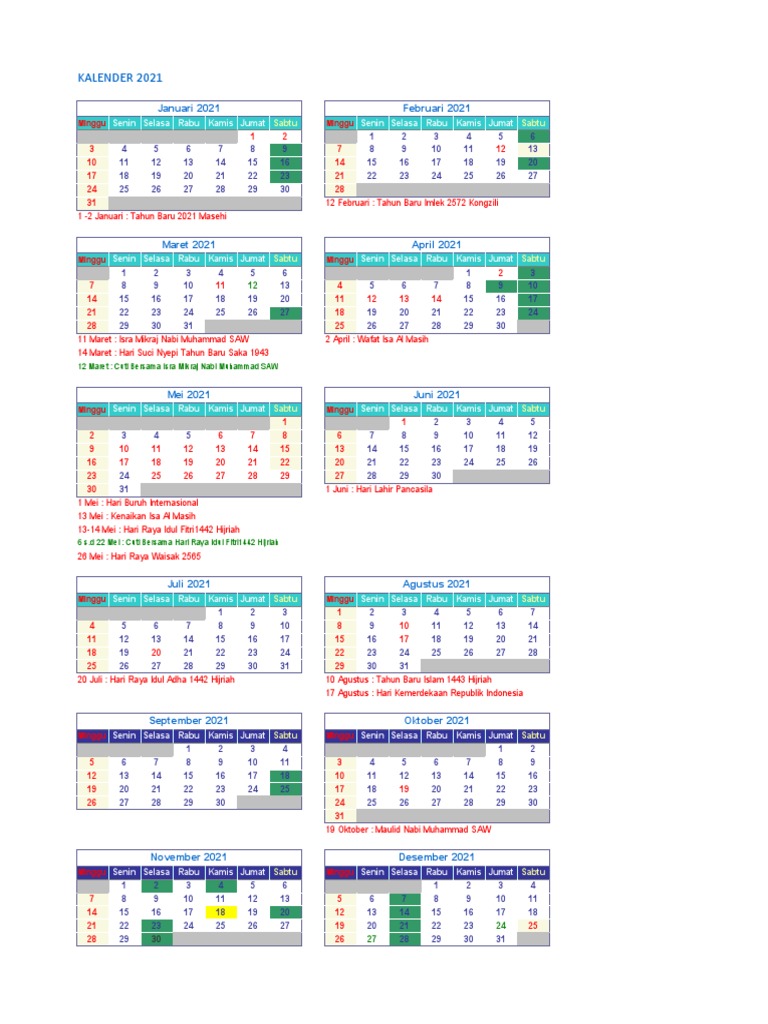 Kalender Indonesia | PDF