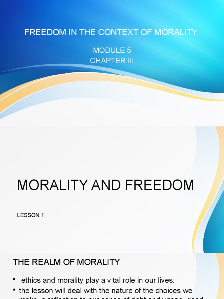 Freedom in The Context of Morality | PDF | Morality | Reason