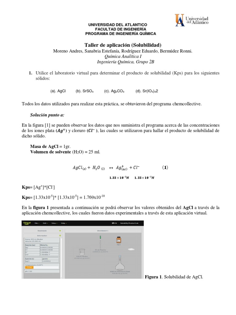 Taller de Solubilidad | Descargar gratis PDF | Solubilidad | Química