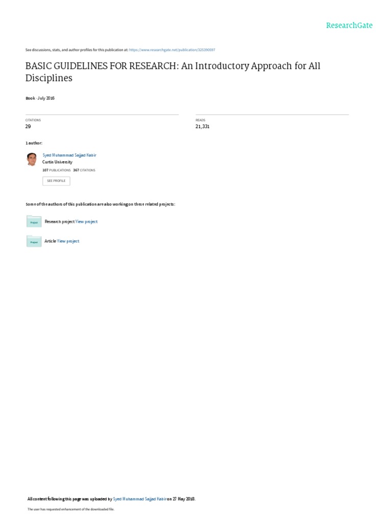 BASIC GUIDELINES FOR RESEARCH: An Introductory Approach For All ...