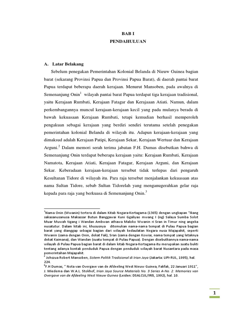 Kerajaan Fatagar Dalam Sejarah Kerajaan Kerajaan Di Fakfak Papua Barat ...