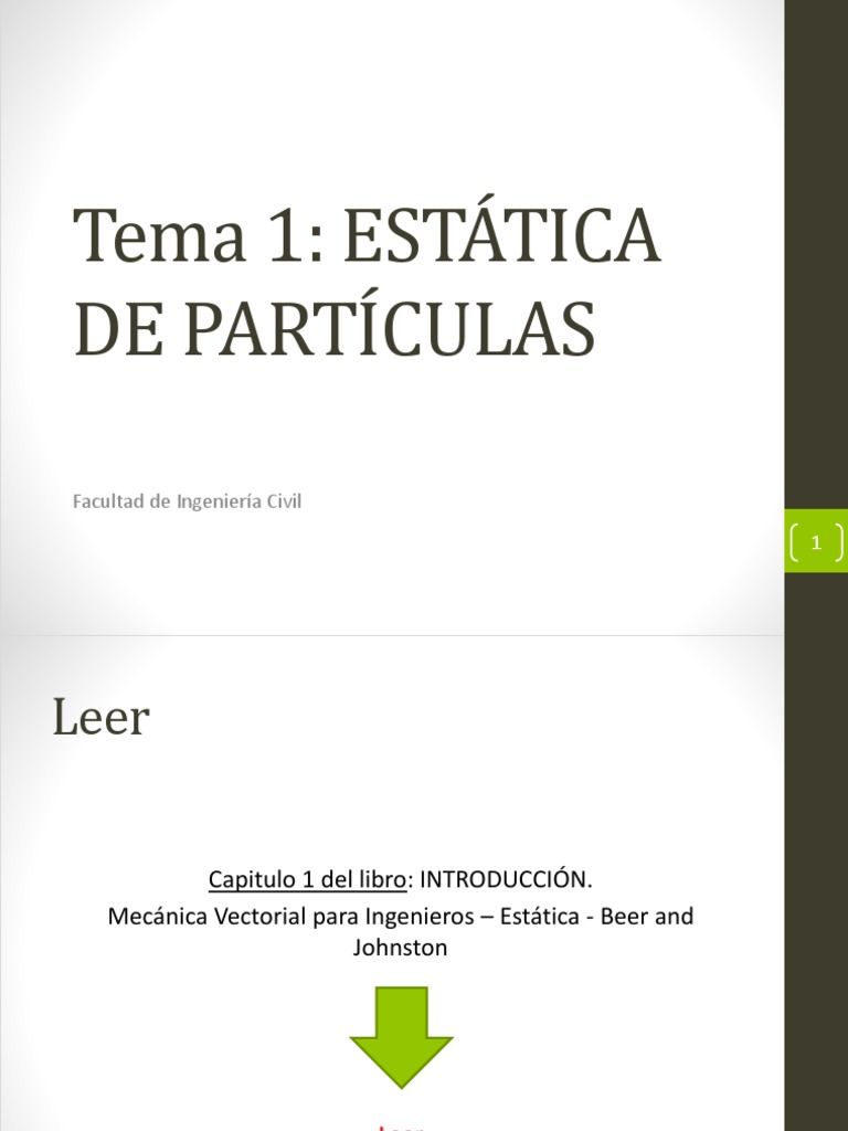 D. Tema 1 Estatica de Particulas | PDF | Vector Euclidiano | Fuerza